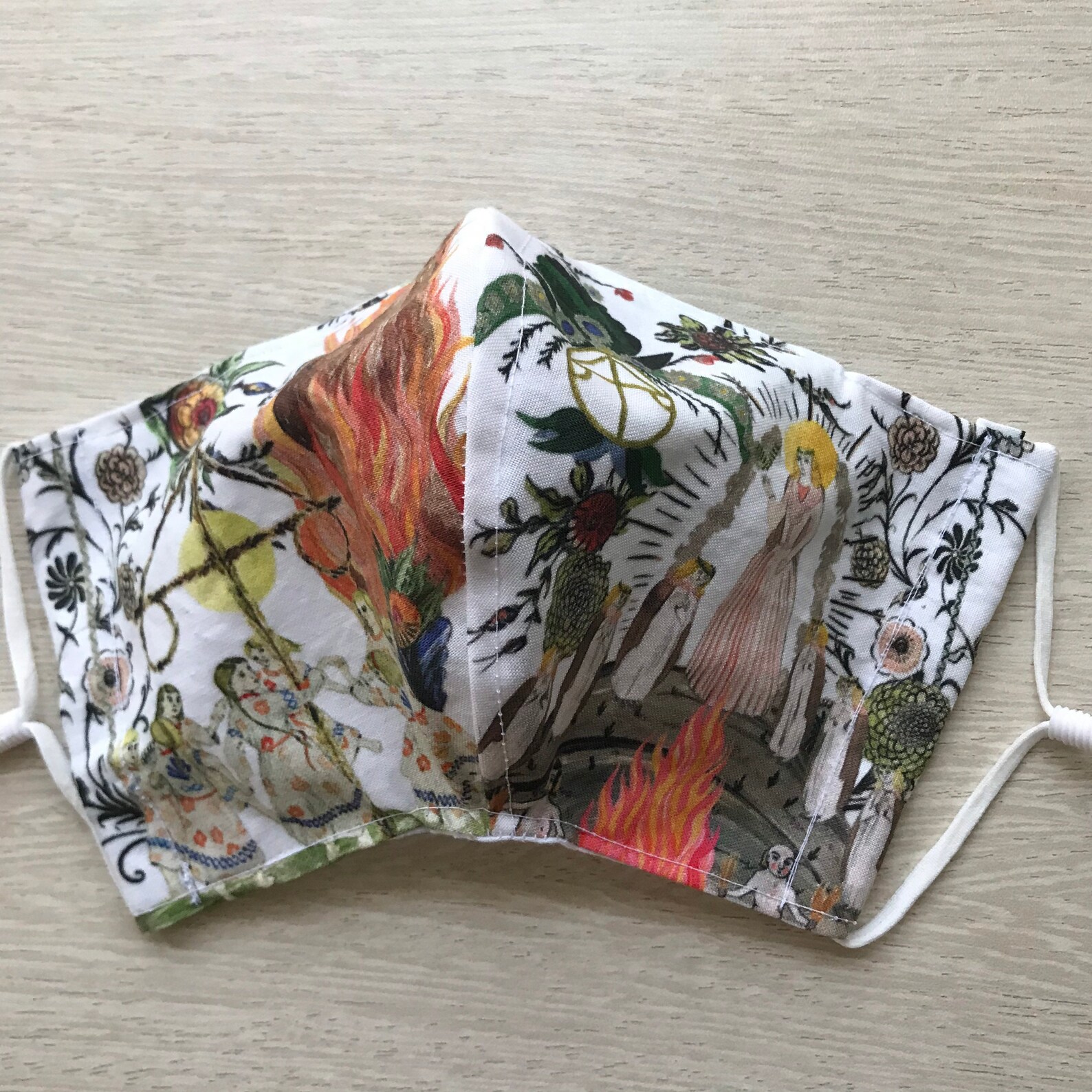 Midsommar Festival Folk Art Cotton Face Mask - Etsy