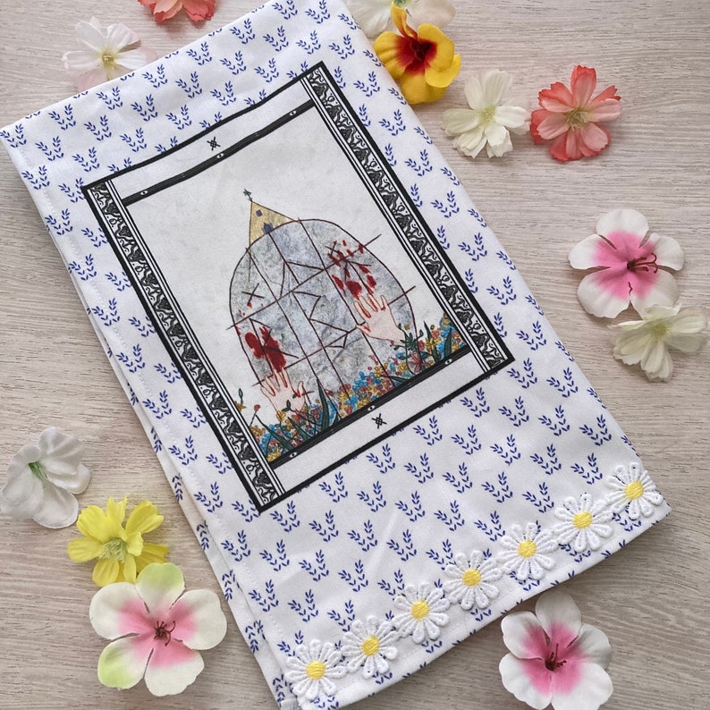 Midsommar Mural Folk Art Tea Towel - Etsy
