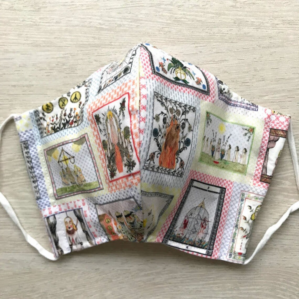 Midsommar Folk Art Cotton Face Mask - Etsy