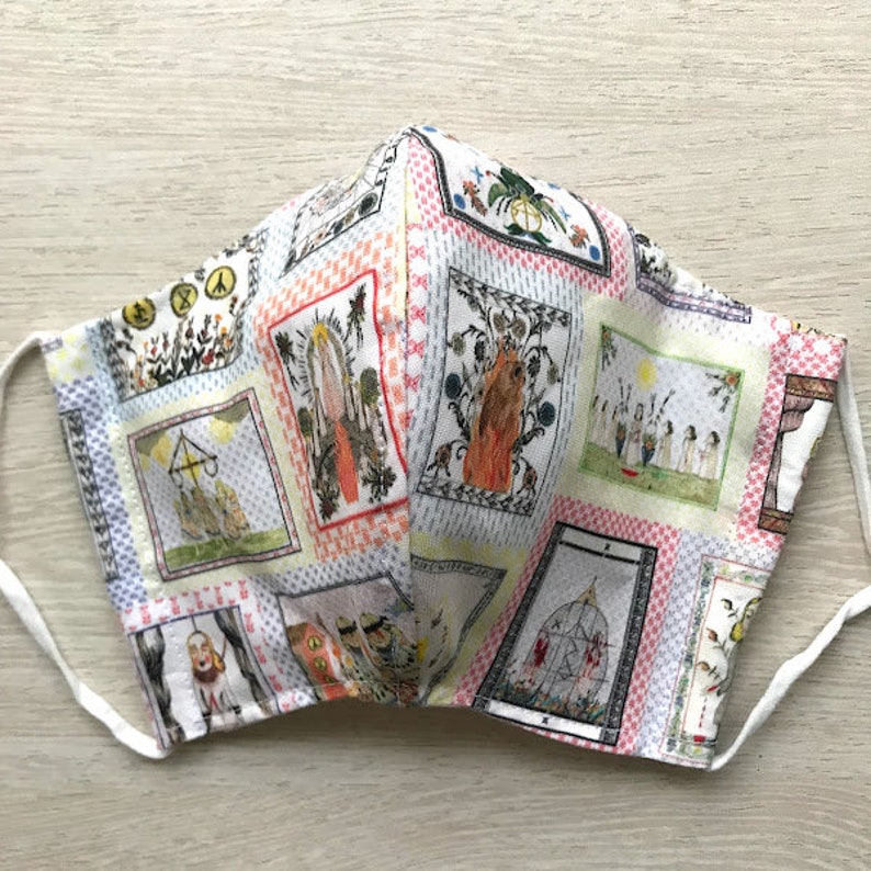 Midsommar Folk Art Cotton Face Mask - Etsy