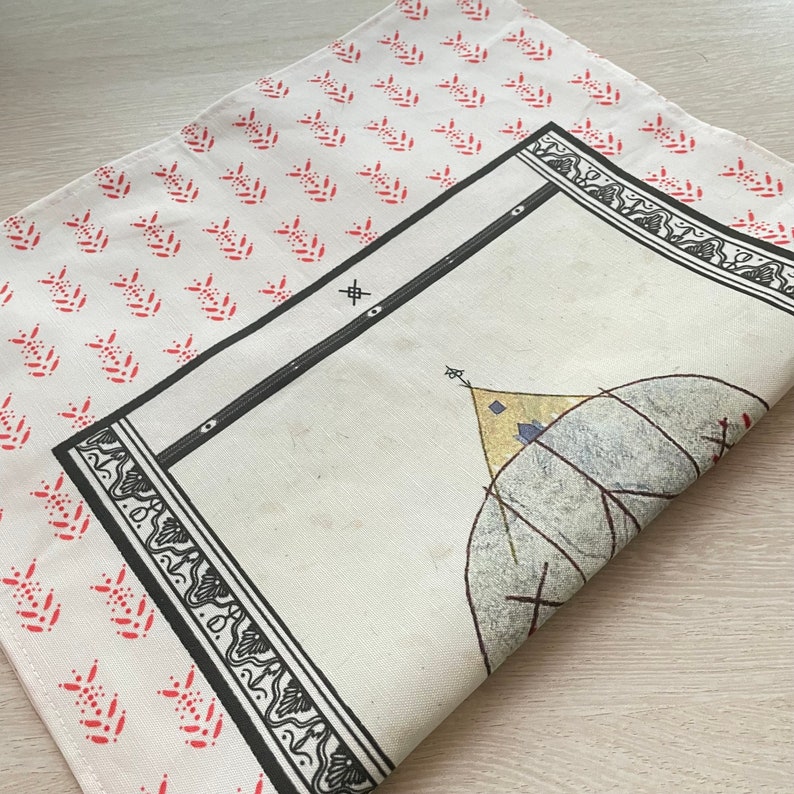 Midsommar Runes Mural Folk Art Tea Towel - Etsy