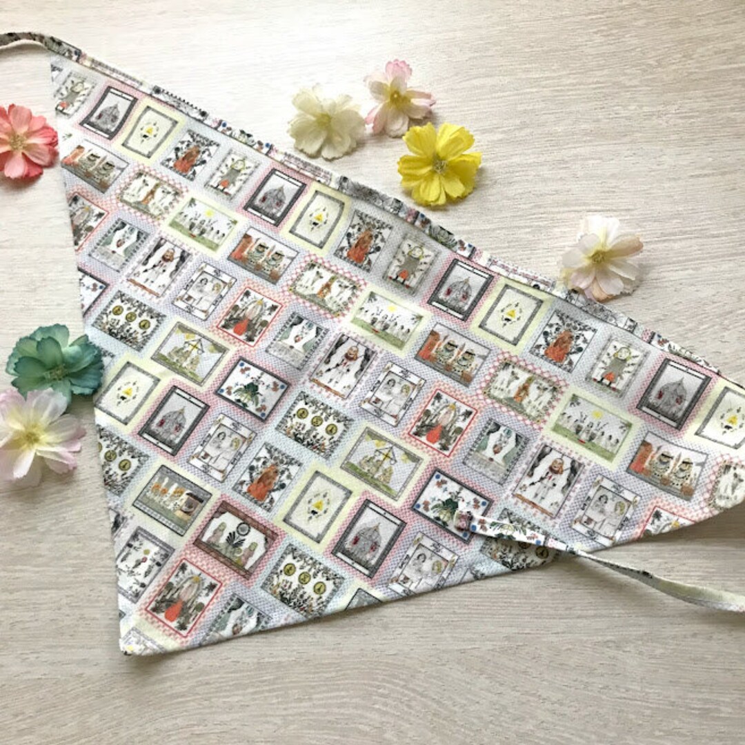 Midsommar Mural Folk Art Cotton Hair Cottage Kerchief - Etsy