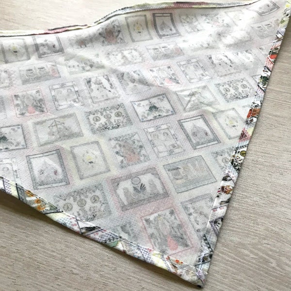 Midsommar Mural Folk Art Cotton Hair Cottage Kerchief - Etsy