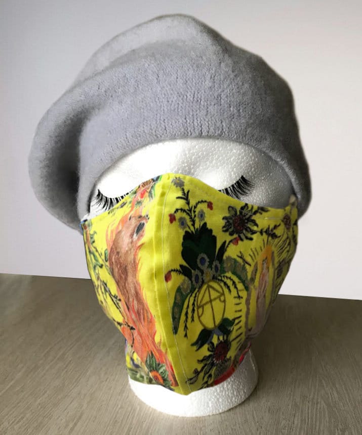 Midsommar Festival Folk Art Cotton Face Mask | Etsy