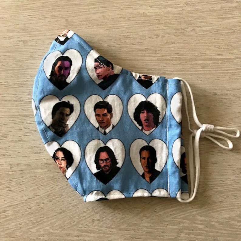 Love Keanu Cotton Face Mask - Etsy