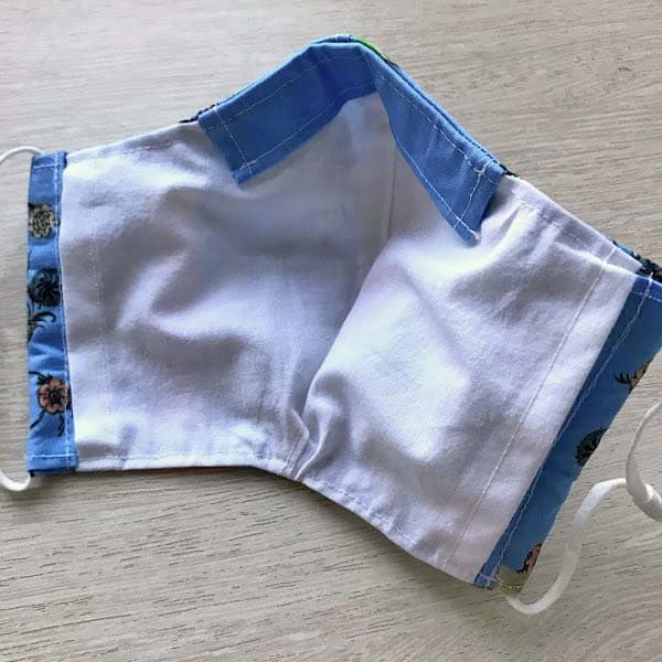 Midsommar Festival Folk Art Cotton Face Mask Blue | Etsy