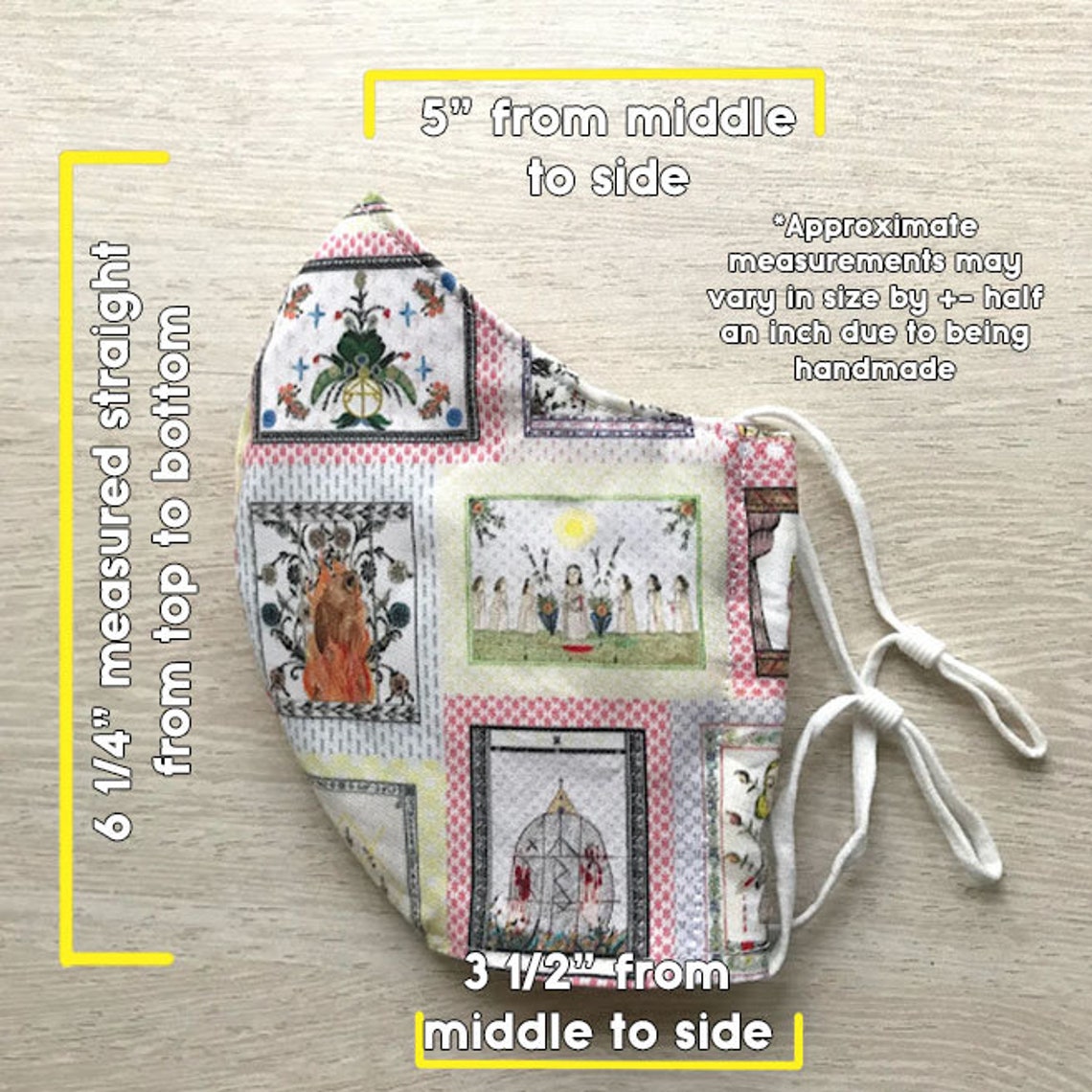 Midsommar Folk Art Cotton Face Mask | Etsy