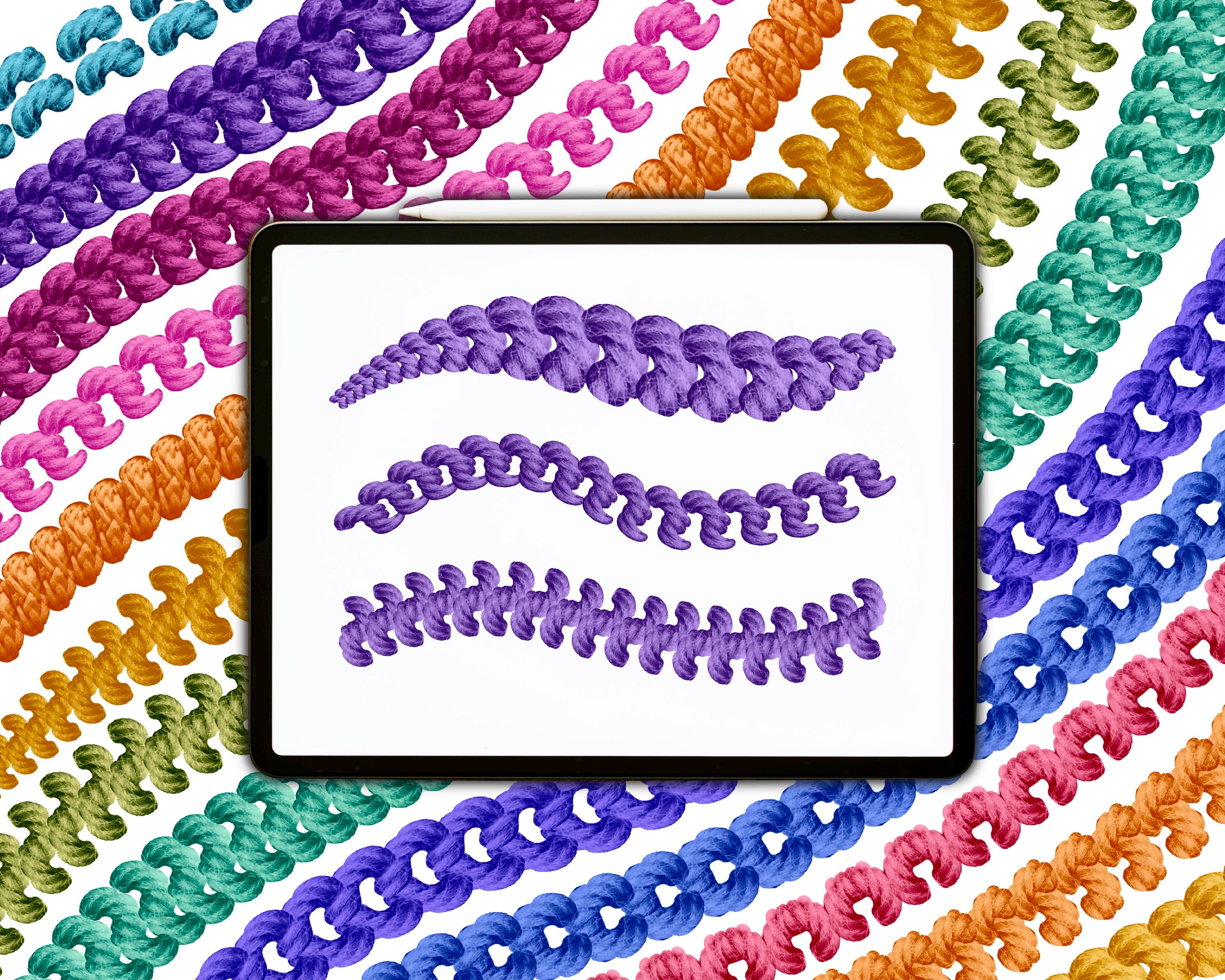 Procreate Crochet Brushes | Procreate Knitting Brushes | Dual Colour ...