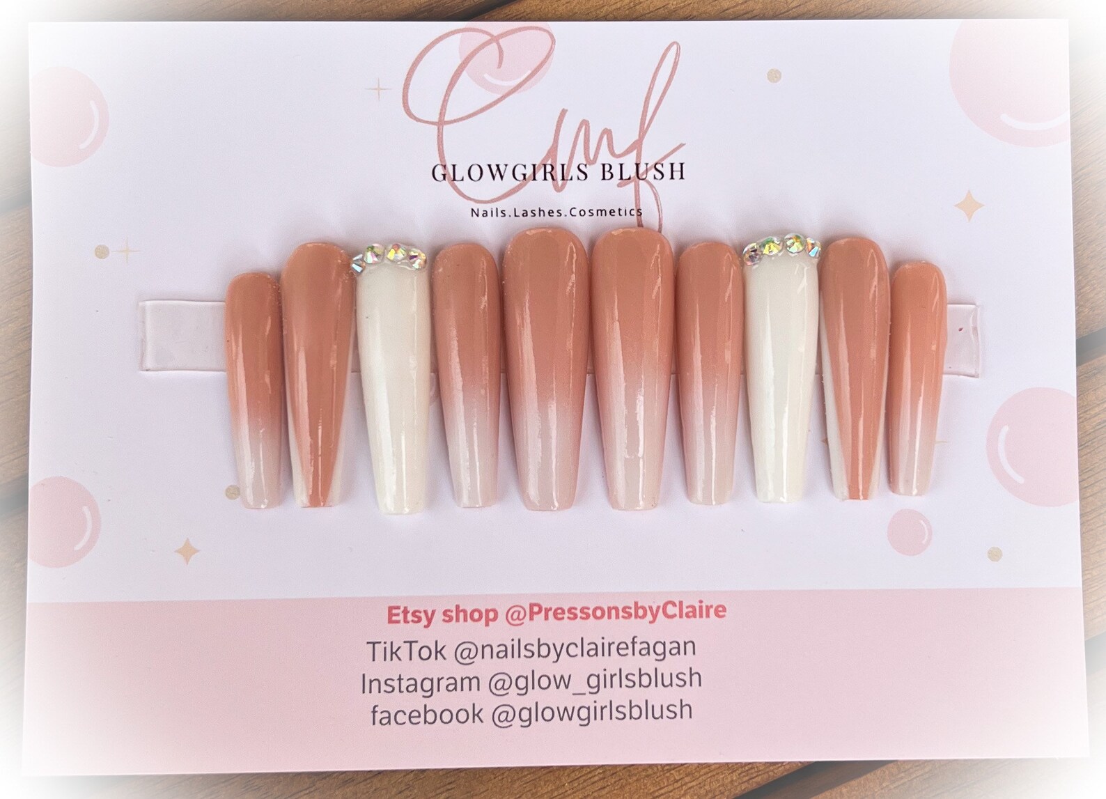 Ombré Press on Nails - Etsy