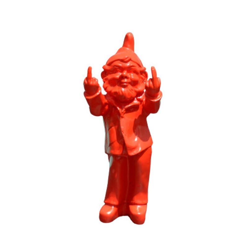 Red Middle Finger Garden Gnome. - Etsy