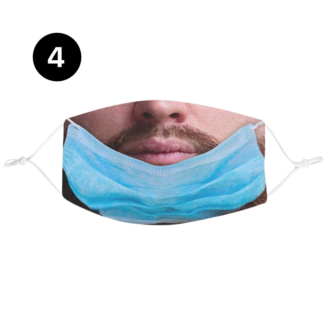 Men's pulled down face mask print Slid down face mask | Etsy