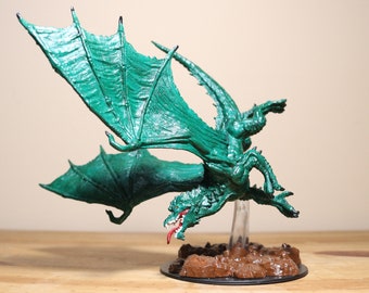 Young Green Dragon Miniature Painted - Etsy