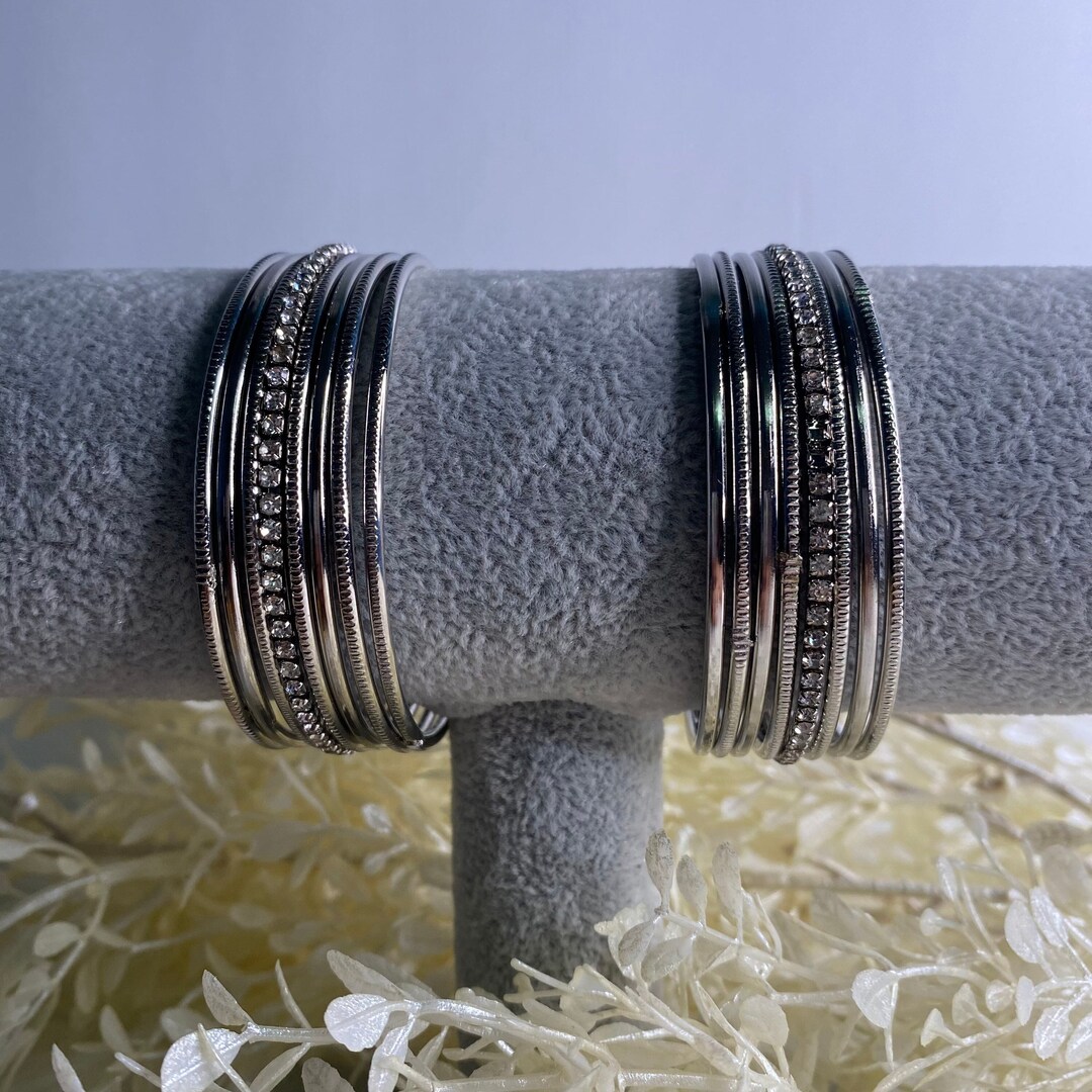 Silver Bangle Set Indian Bangle Pakistani Bangle - Etsy