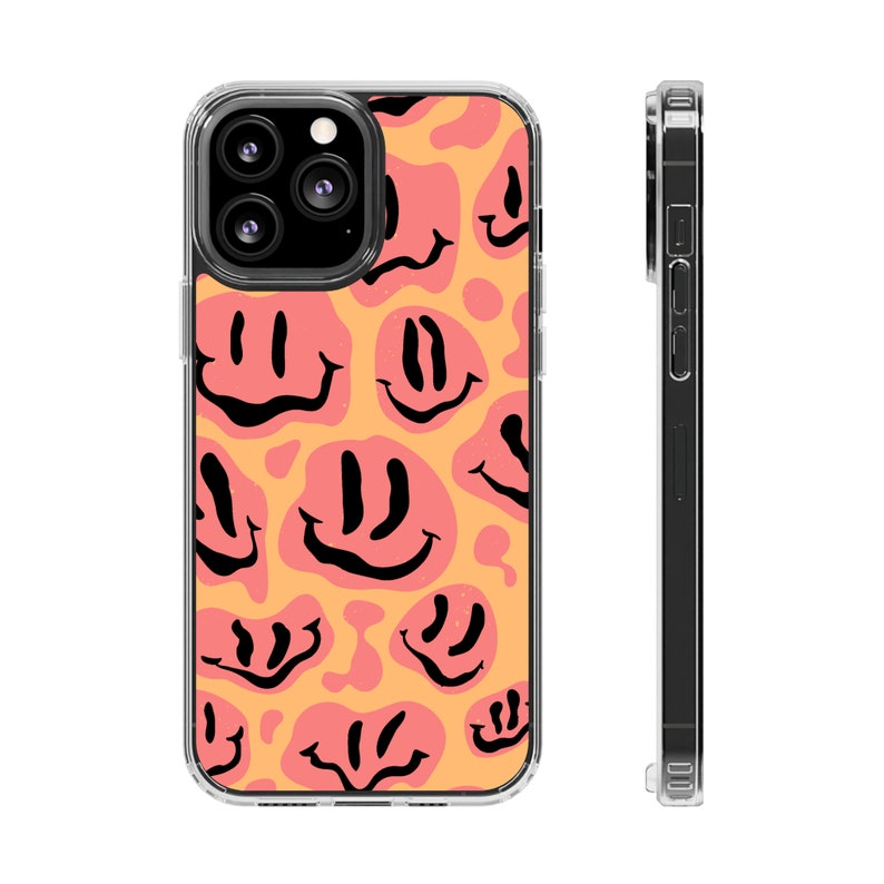 Smiley Phone Case, Smiley Face Phone Case iPhone 13 11 12 14 Pro Max, Smiley Dripping Case ...