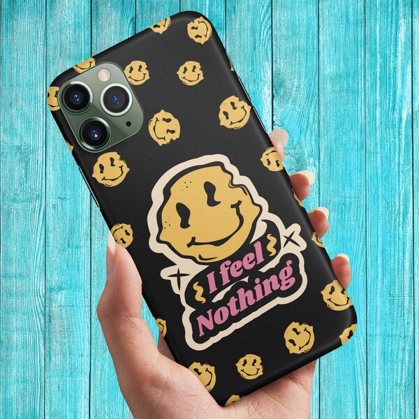 Dripping Smiley Face Phone Case - Etsy