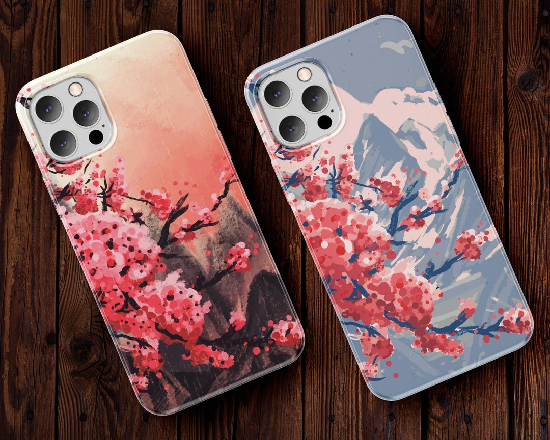 Japanese Cherry Blossom Phone Case iPhone 13 11 12 14 Pro Max, Preppy ...
