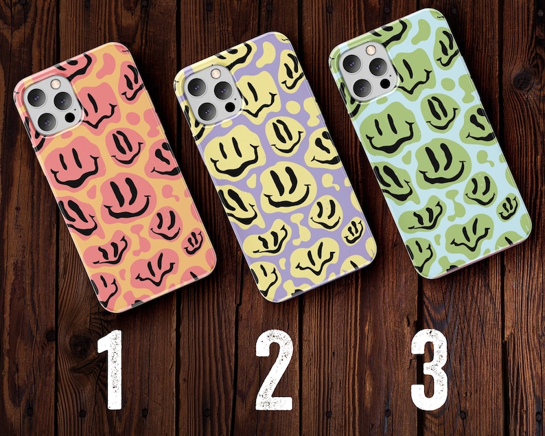 Smiley Phone Case, Smiley Face Phone Case iPhone 13 11 12 14 Pro Max, Smiley Dripping Case ...