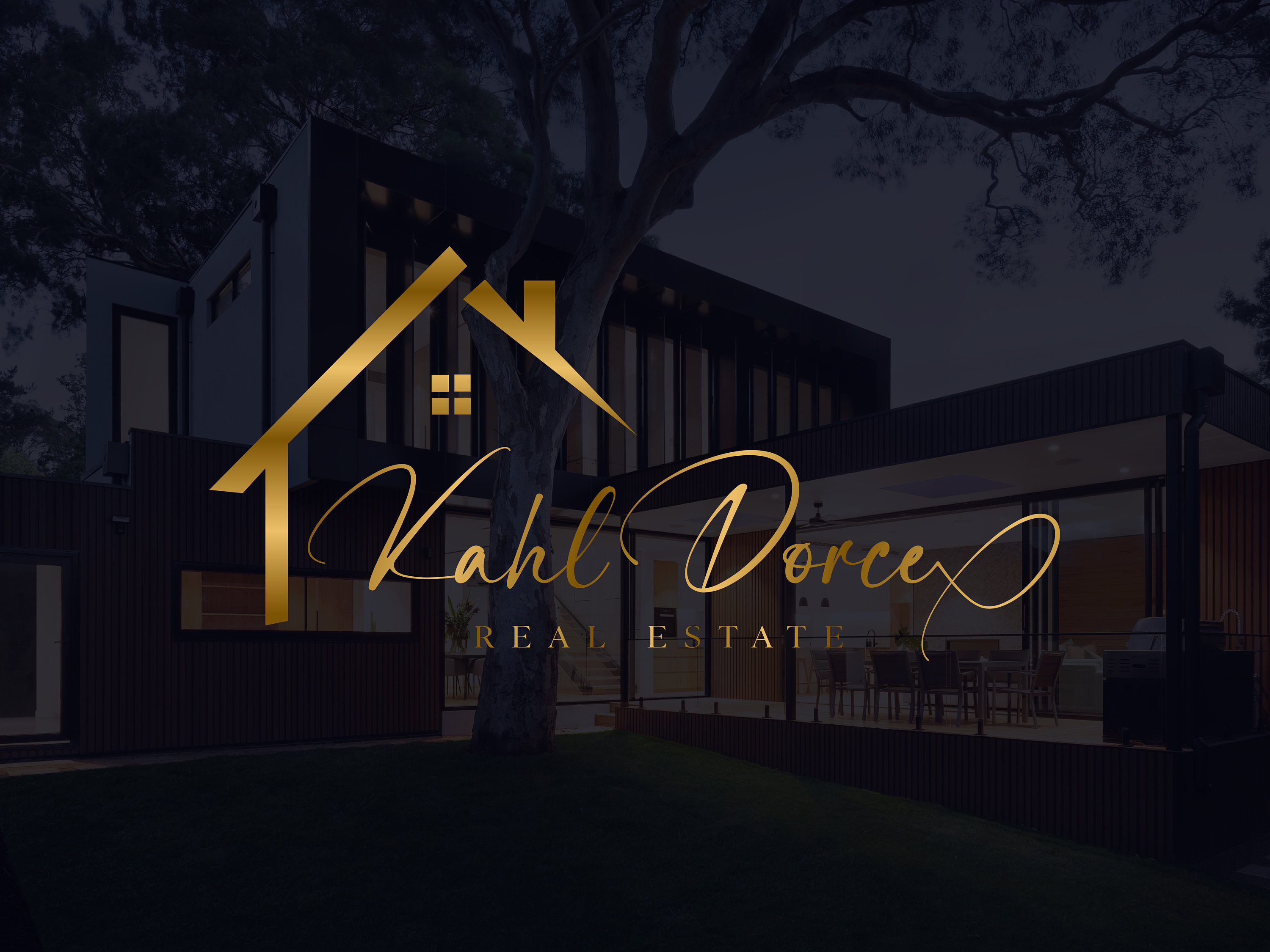 Gold House Logo: Modern Real Estate Agent Branding - Etsy