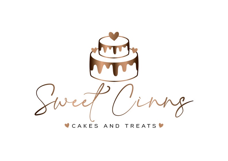 Cake Logo Design Transparent Watermark Logo Premade Logo | Etsy