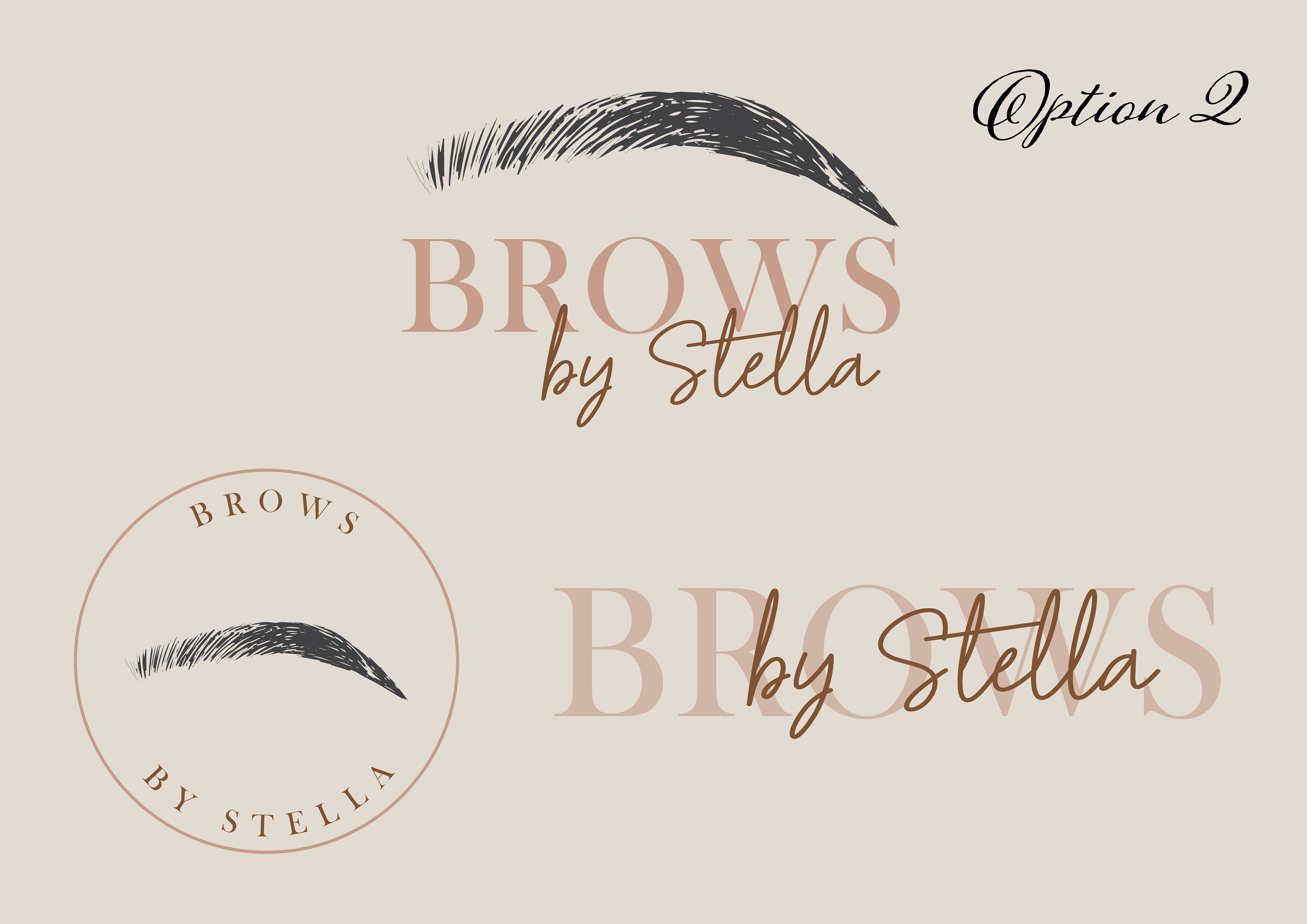 Premade Brow Boho Logo Design Modern Microblading Logo | Etsy