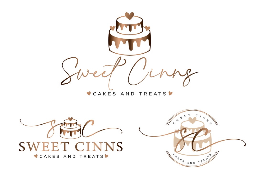 Cake Logo Design, Transparent Watermark Logo, Premade Logo, Bakery Logo ...