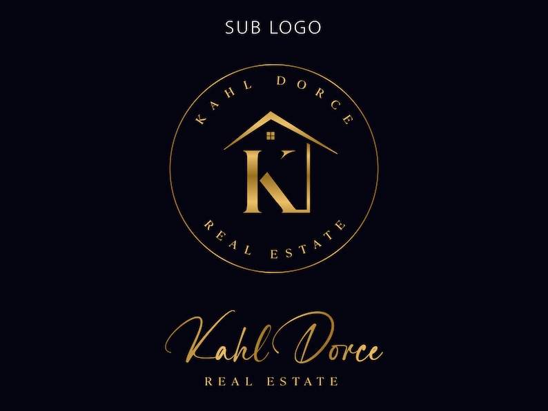 Realtor Logo Design Gold Real Estate Logo Premade Realtor - Etsy