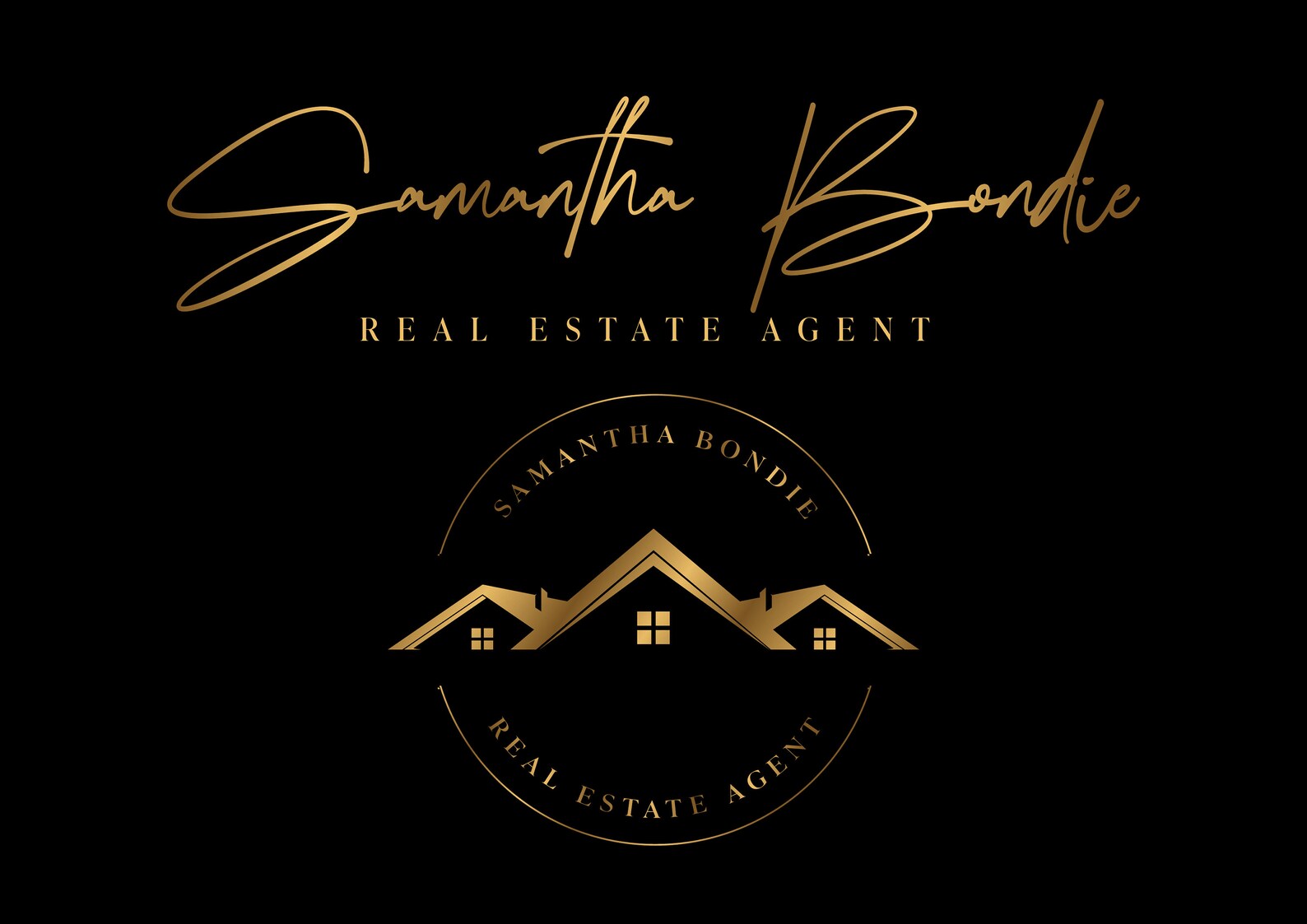 Luxury Gold Real Estate Logo Design: Realtor Branding - Etsy
