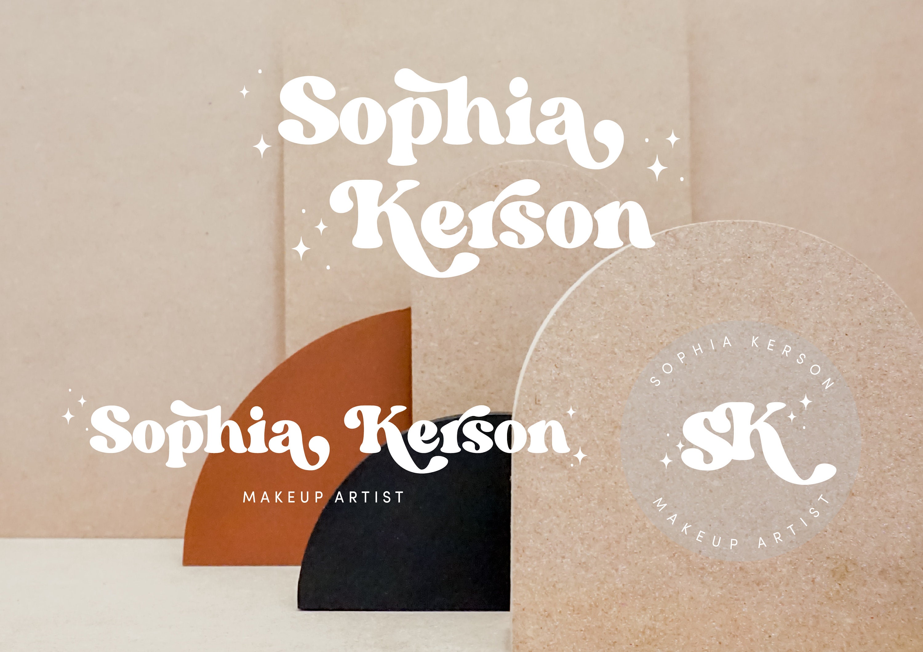 Premade Retro Logo Script Logo Signature Logo Celestial - Etsy