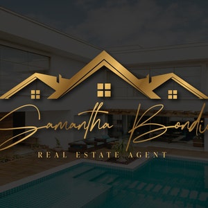 Luxury Gold Real Estate Logo Design: Realtor Branding - Etsy