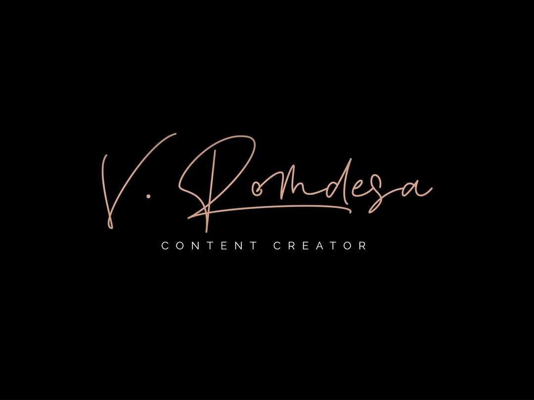 Signature Logo, Photography Logo, Modern Signature Logo, Gold Color ...