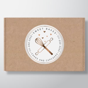 Pink and Rose Gold Bakery Logo, Bakery Branding Kit, Cake Cupcake ...