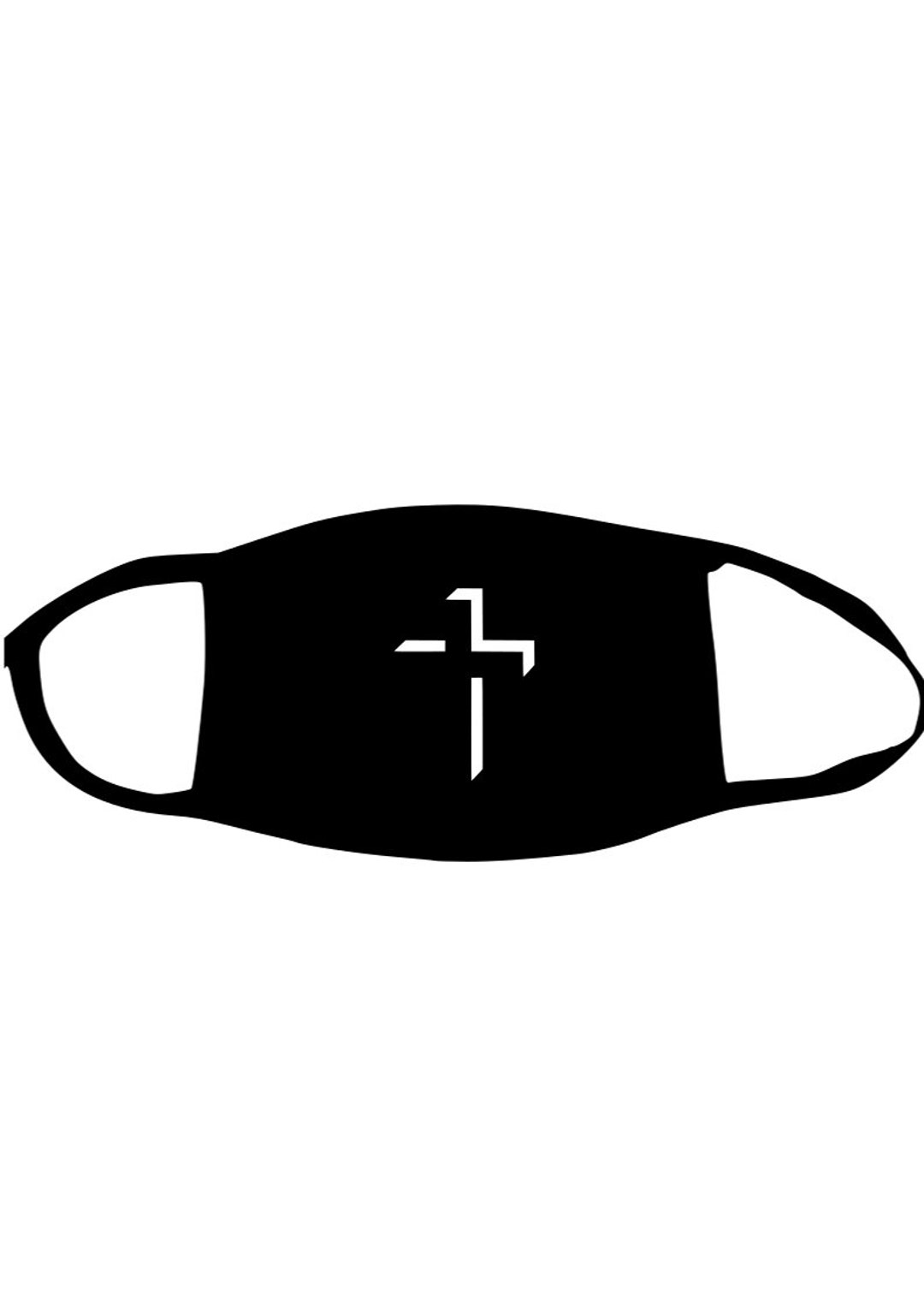 Cross Face Mask Layer Reusable Black Face Mask Cover-washable Face ...