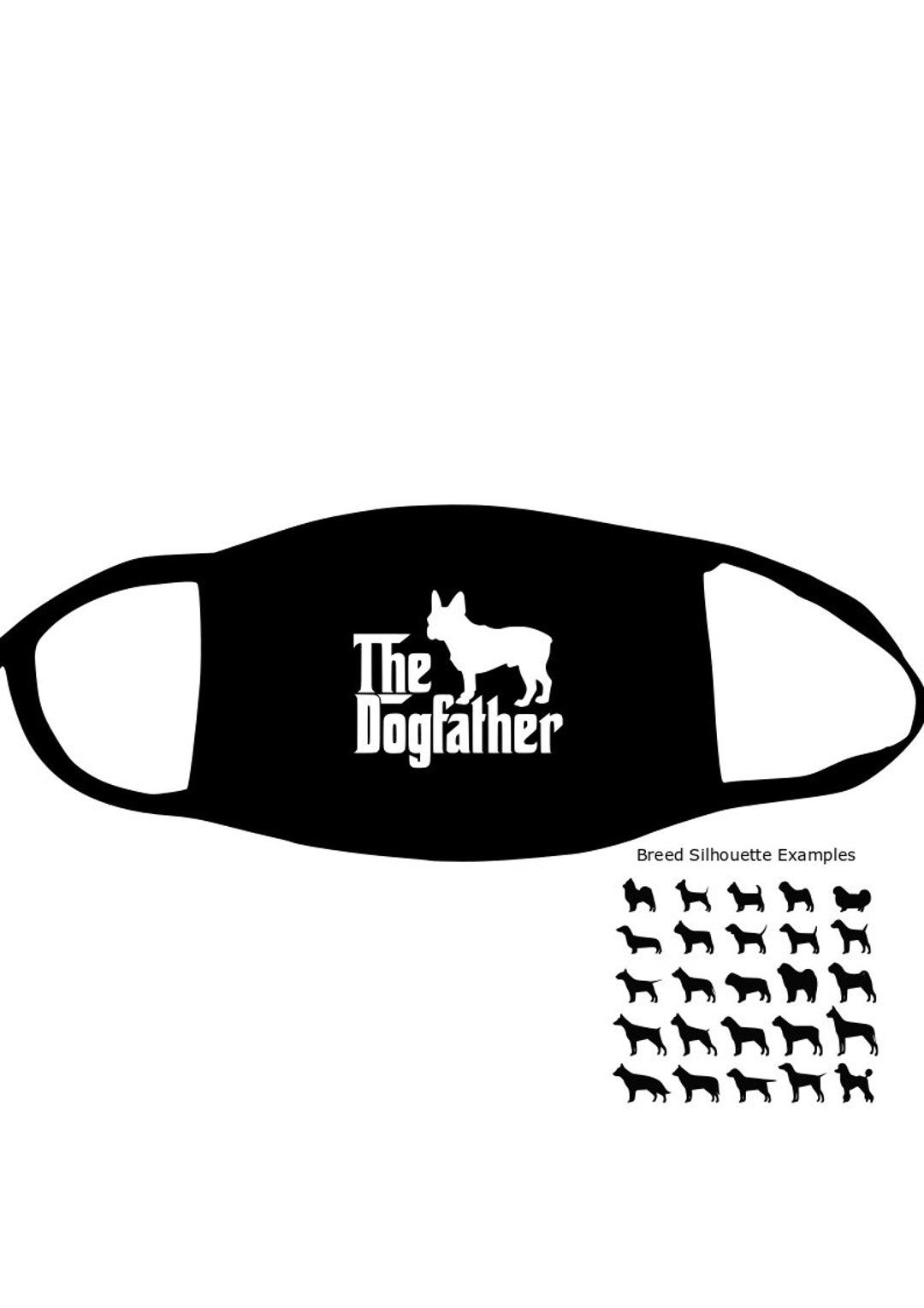The Dogfather- Dog Father Mask-face Mask- Layer Reusable Black Face ...