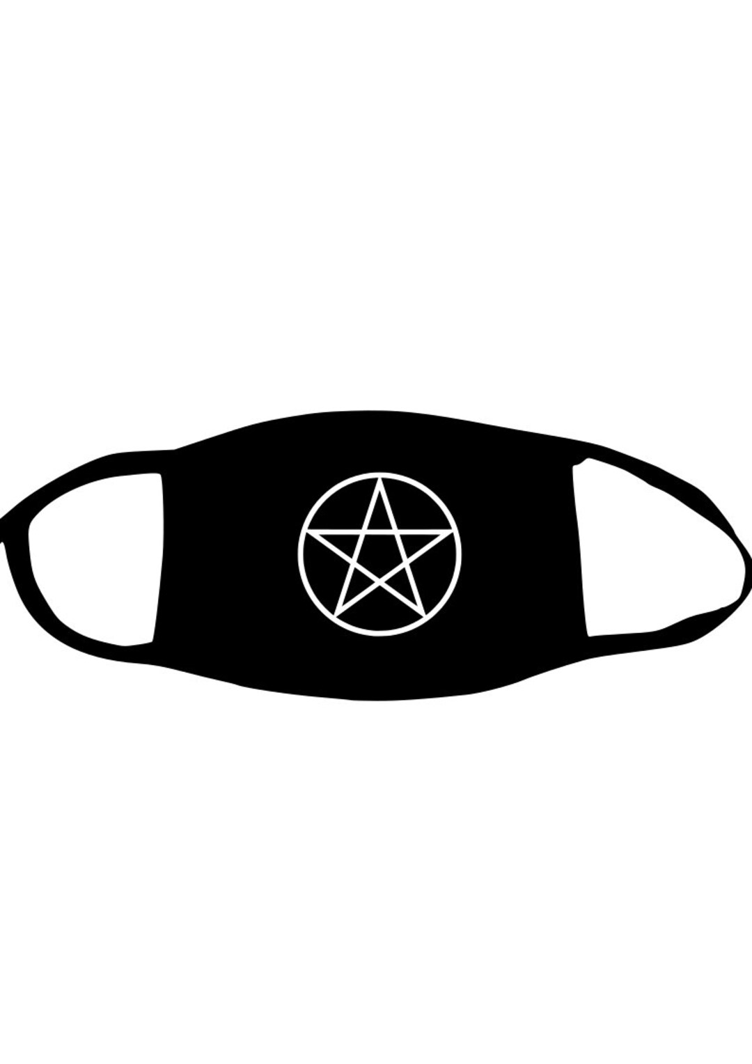 Wiccan Pentagram Face Mask-double Layer Reusable Black Face Mask Cover ...