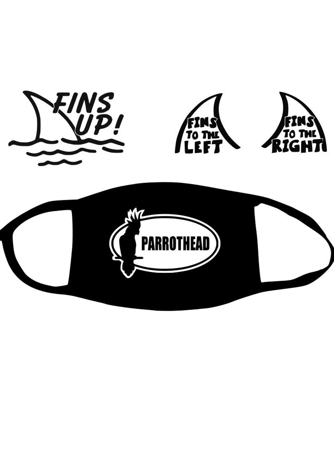 Parrothead Face Mask-jimmy Buffett Face Mask Layer Reusable Black Face ...