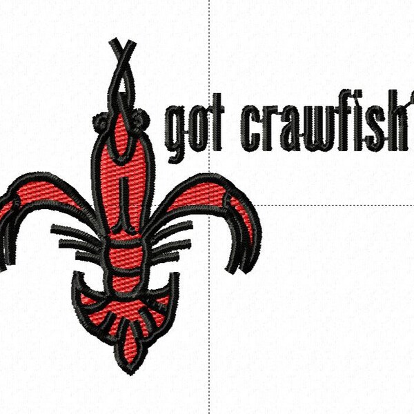Crawfish Embroidery - Etsy