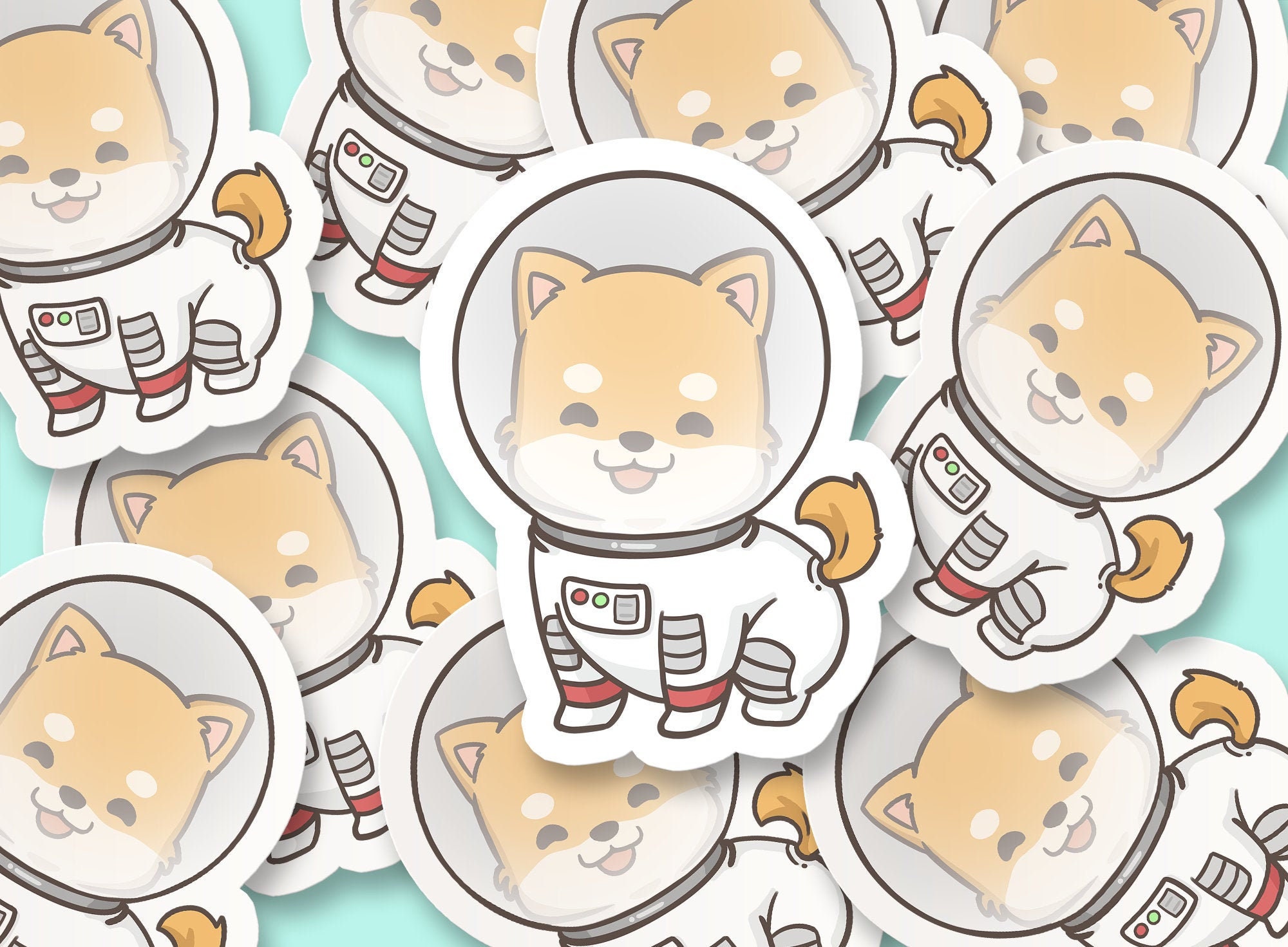 Cute Astro Shiba Sticker, Cute Anime Sticker, Aesthetic Sticker, Kawaii ...