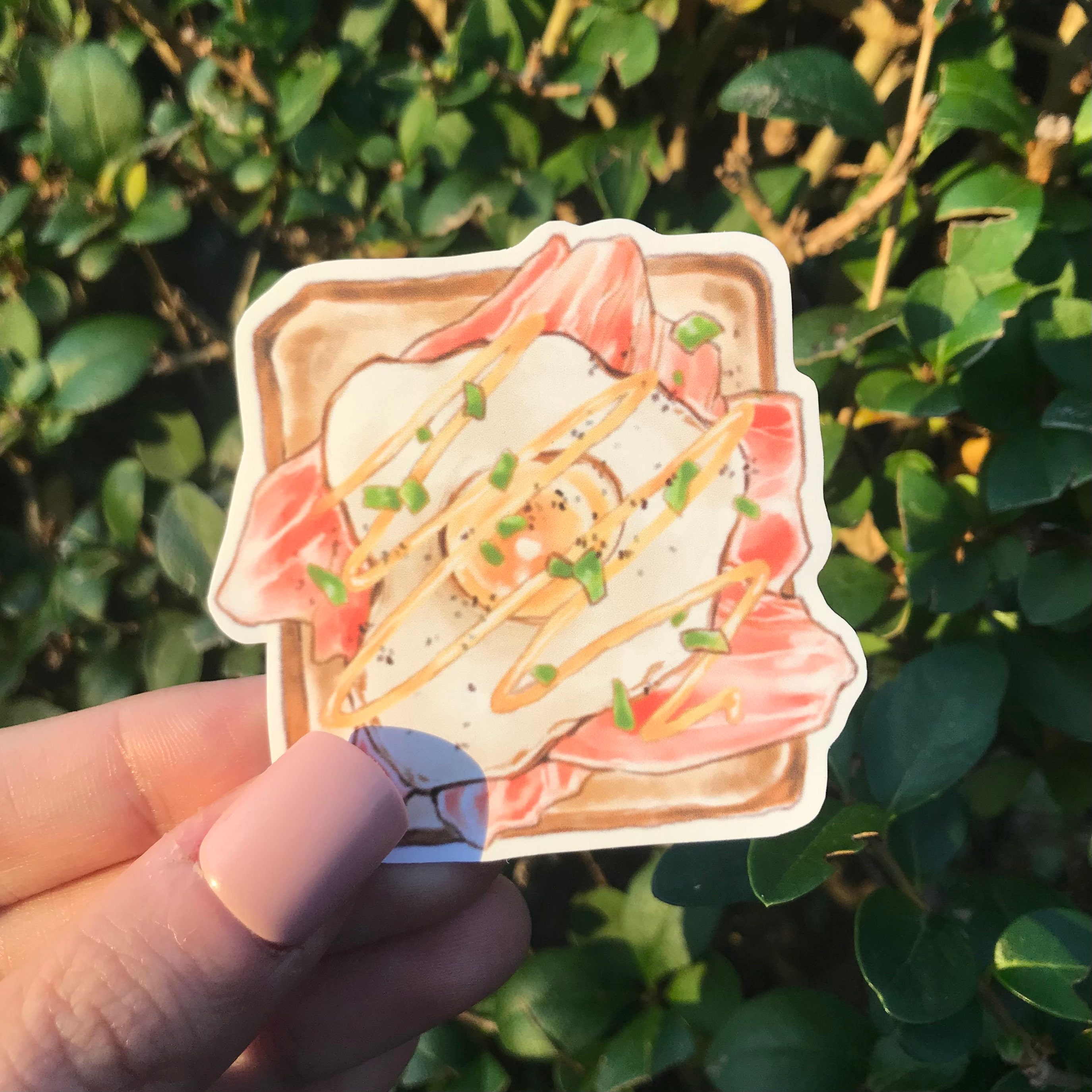 Toast Vinyl Stickers Fruit Toast Egg and Bacon Toast - Etsy