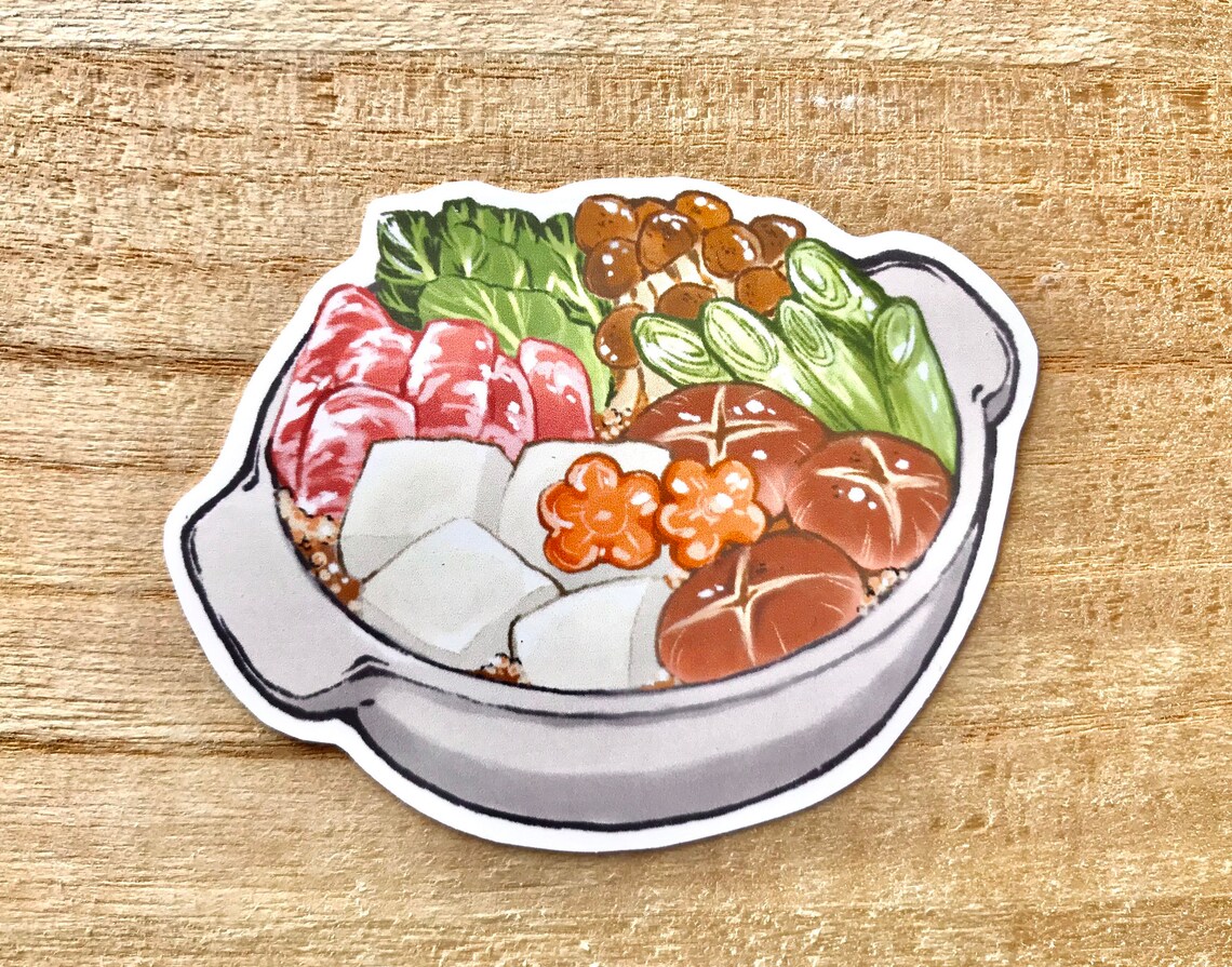 Hot Pot Stickers Shabu Shabu Stickers Japanese Food - Etsy