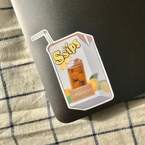 Lemon Tea Juice Box Stickers | Arizona Iced Tea Sticker | Ssips Lemon ...