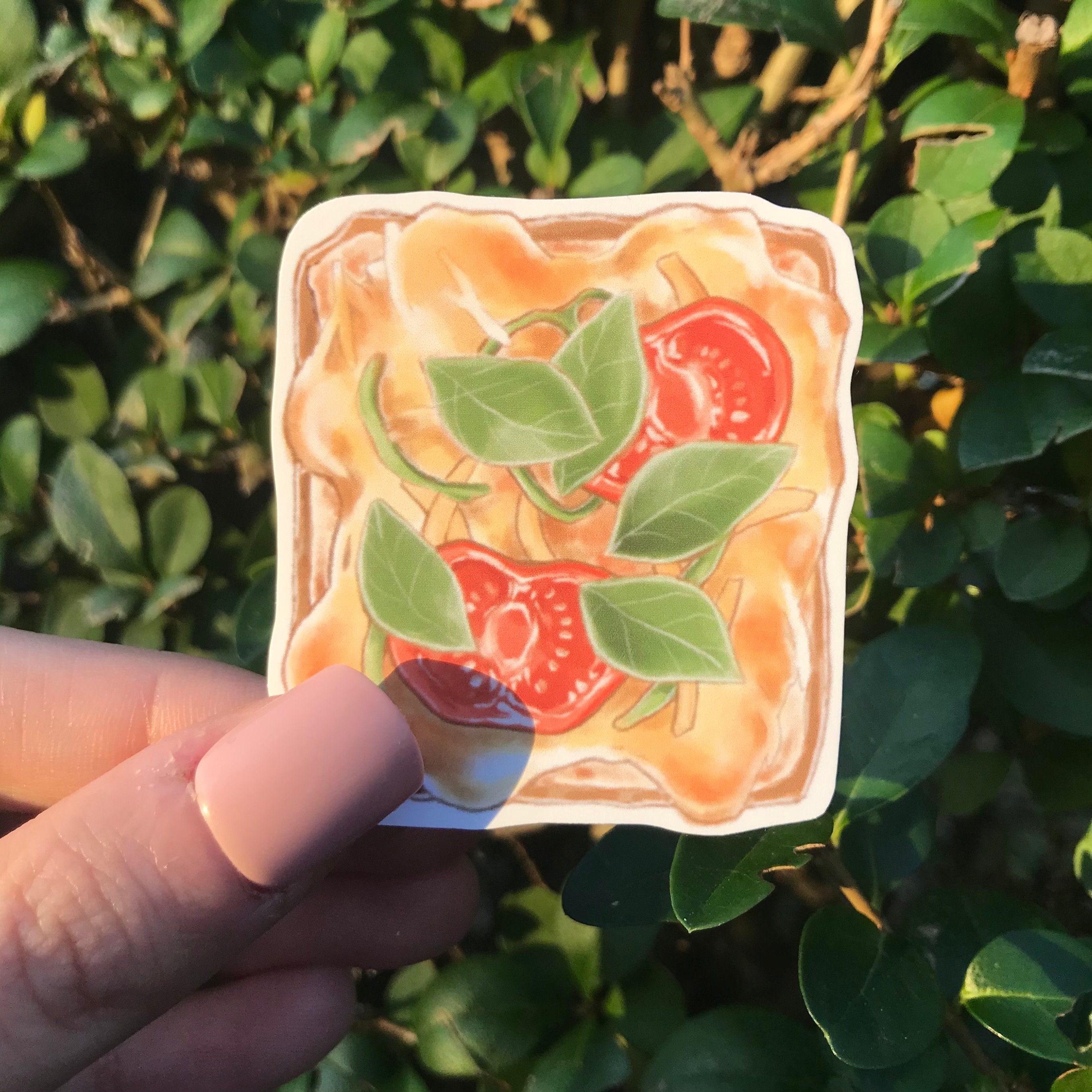 Toast Vinyl Stickers Fruit Toast Egg and Bacon Toast - Etsy