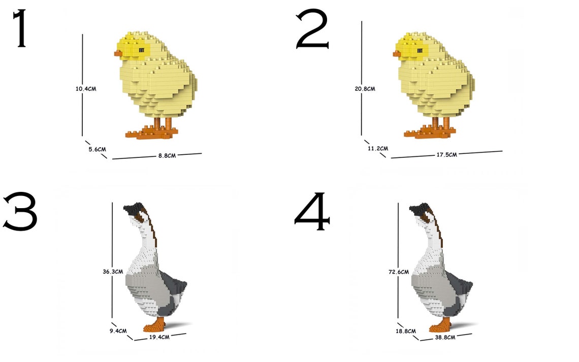 Birds Sculptures Sculptures 3D Building Blocks DIY Model - Etsy