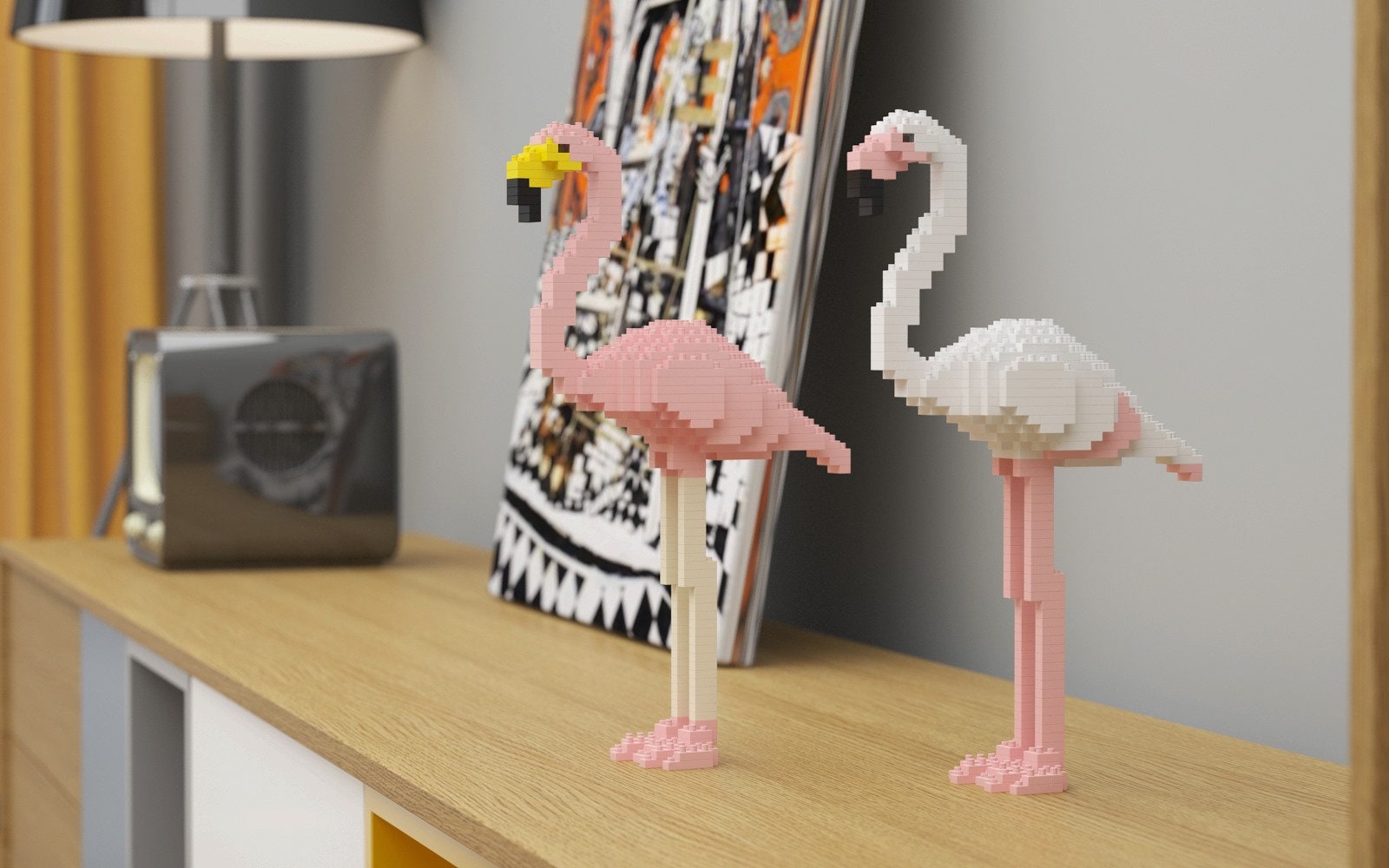 Birds Sculptures Sculptures 3D Building Blocks DIY Model - Etsy