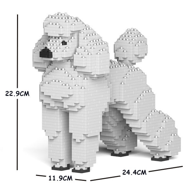 Standard Poodle Dog Sculptures | 3D Building Blocks | DIY Model Kit - Etsy