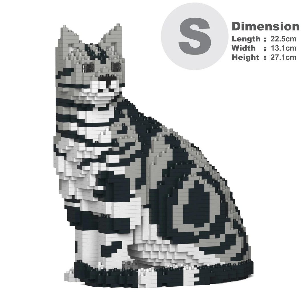 American Shorthair Cats Sculptures | 3D Building Blocks | DIY Model Kit ...
