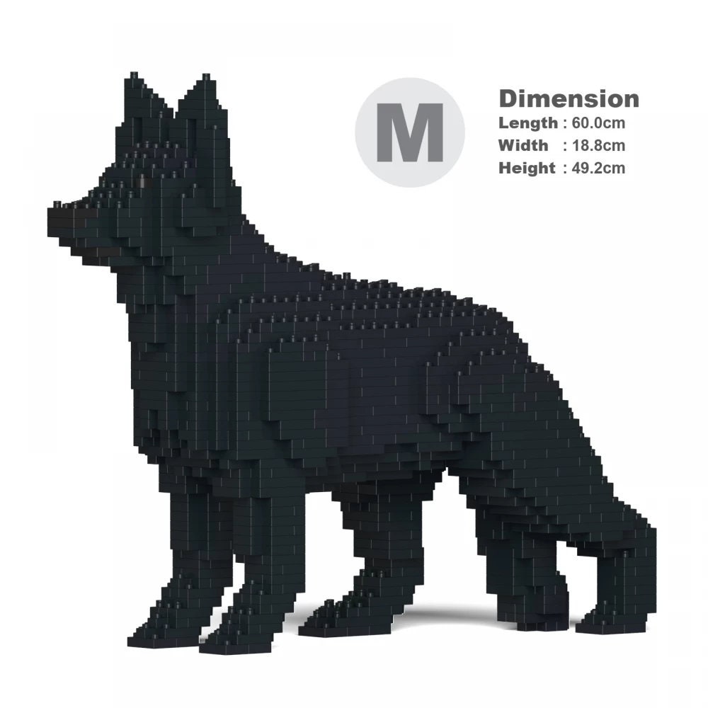 German Shepherd Dog Sculptures 3D Building Blocks DIY Model Kit - Etsy