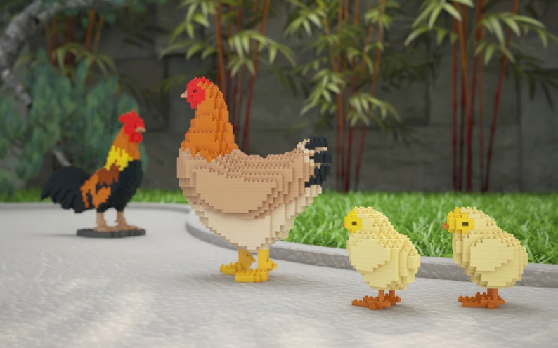 Birds Sculptures Sculptures 3D Building Blocks DIY Model - Etsy