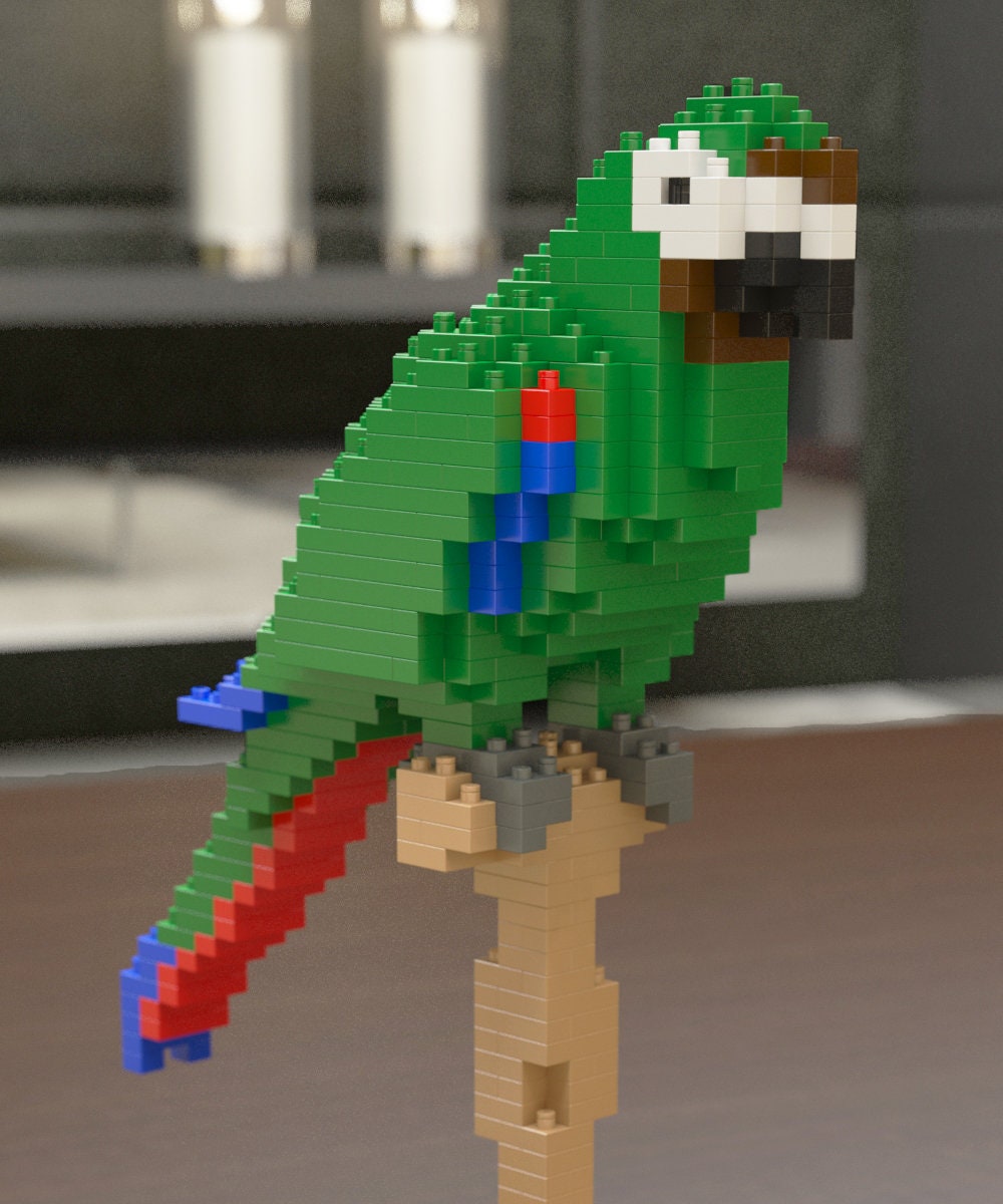 African Conure Quaker Senegal Parrots Sculptures 3D - Etsy