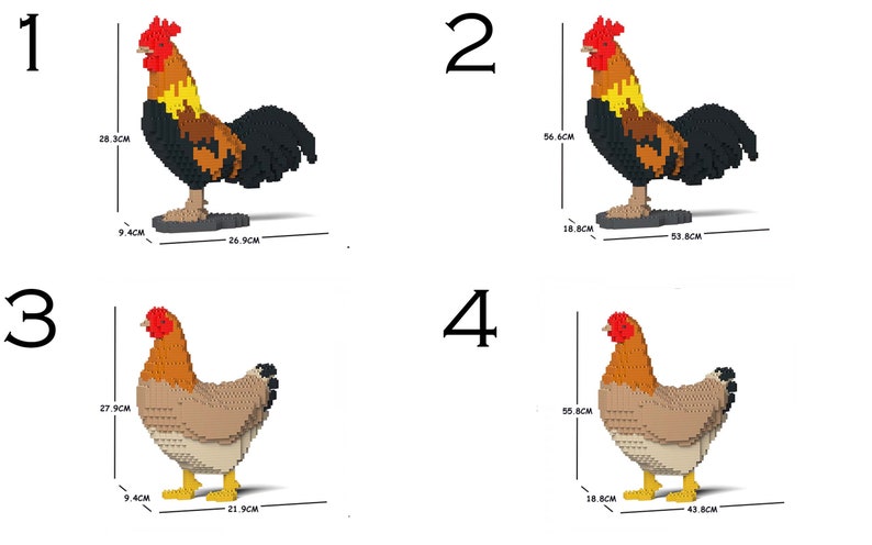 Birds Sculptures Sculptures 3D Building Blocks DIY Model - Etsy