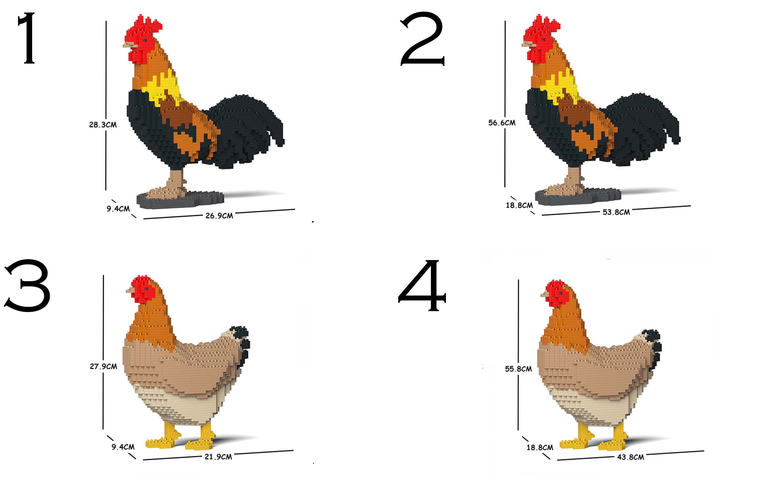 Birds Sculptures Sculptures 3D Building Blocks DIY Model - Etsy